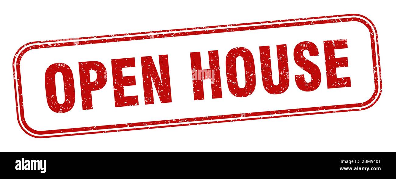open house stamp. open house square grunge sign. label Stock Vector ...