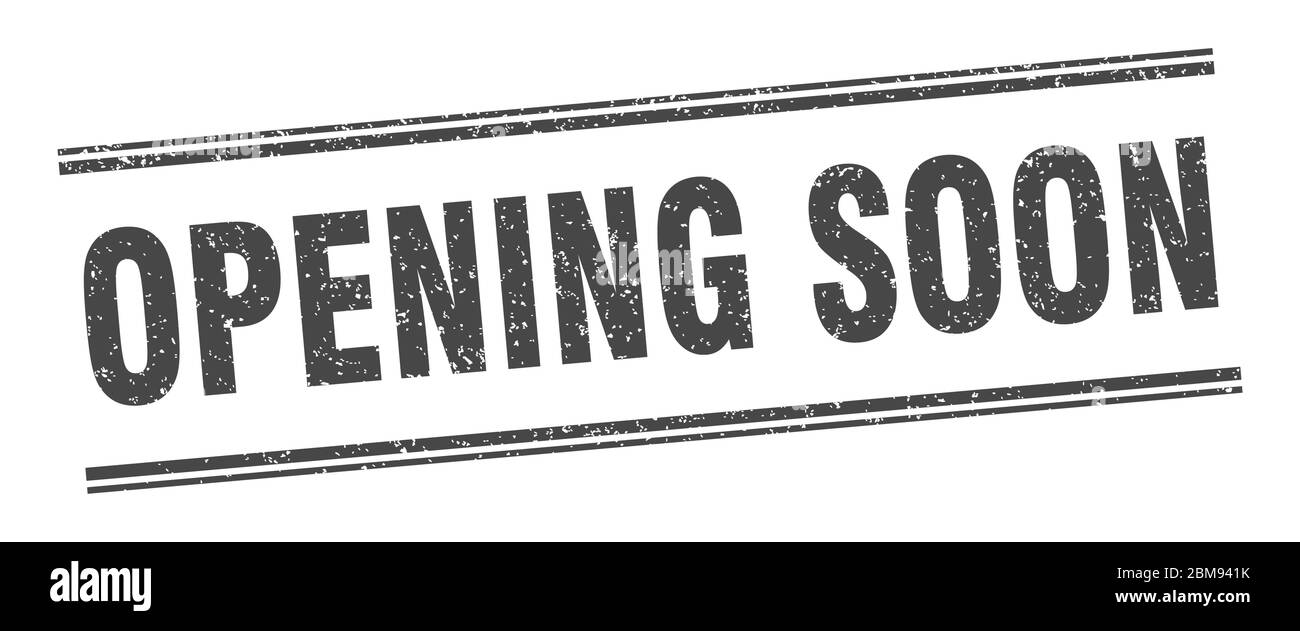 opening soon stamp. opening soon label. square grunge sign Stock Vector ...