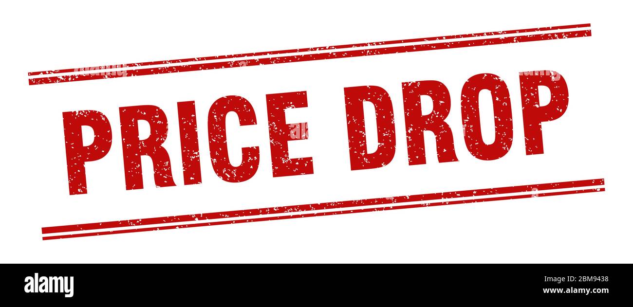 price drop stamp. price drop label. square grunge sign Stock Vector ...