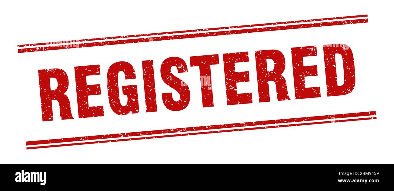 Registered stamp label square hi-res stock photography and images - Alamy