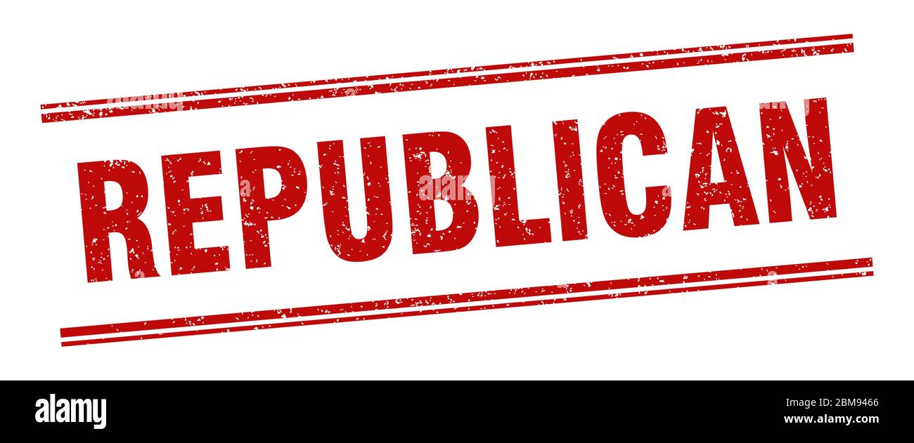 republican stamp. republican label. square grunge sign Stock Vector ...