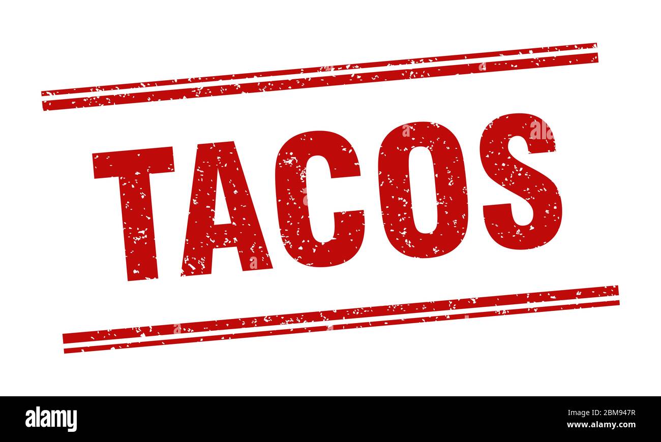 tacos stamp. tacos label. square grunge sign Stock Vector Image & Art ...
