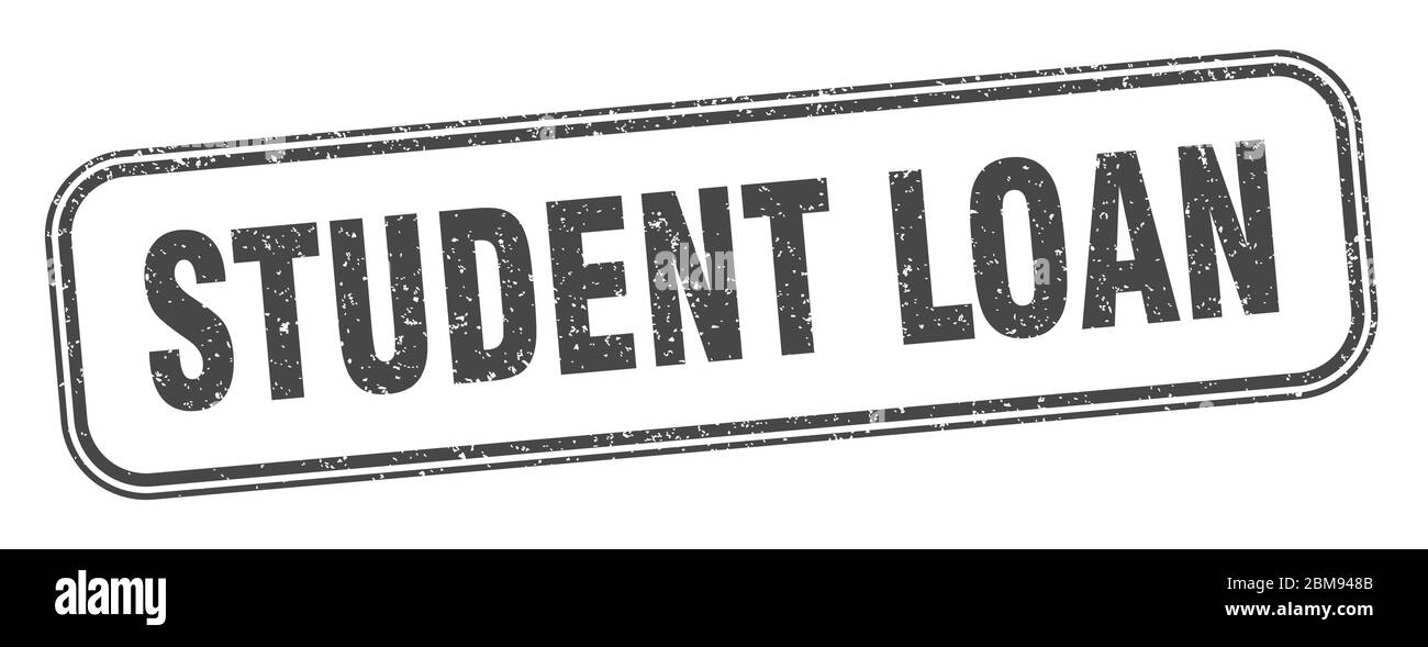 student loan stamp. student loan square grunge sign. label Stock Vector ...