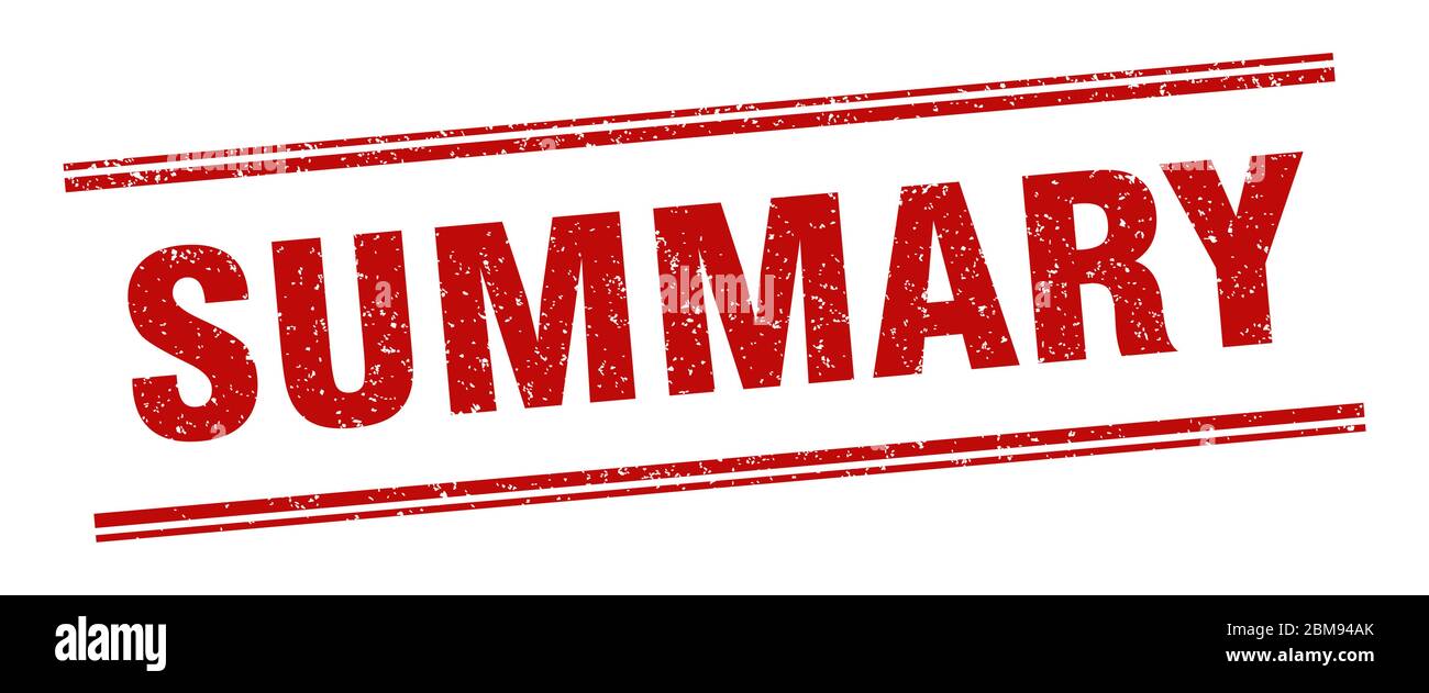 summary stamp. summary label. square grunge sign Stock Vector Image ...