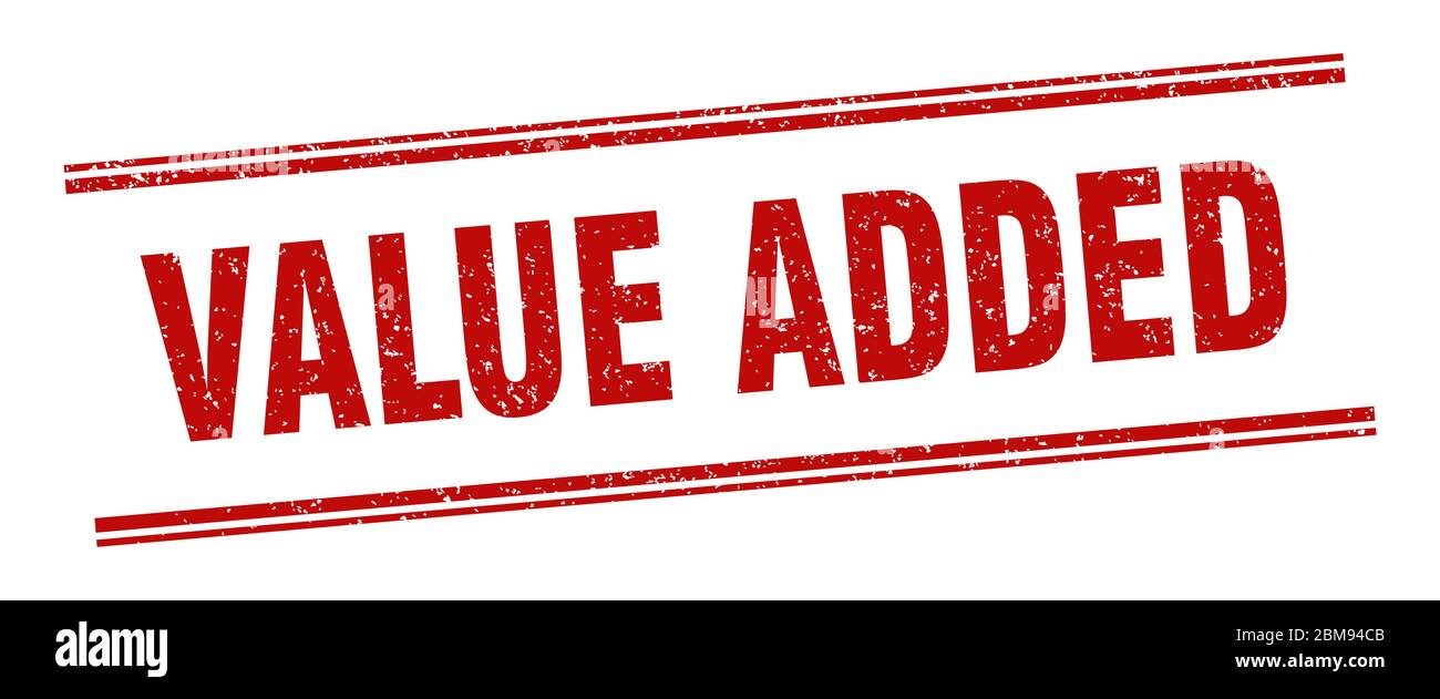 value added stamp. value added label. square grunge sign Stock Vector ...