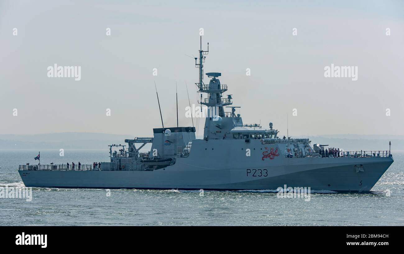 The Royal Navy Batch 2 River Class patrol vessel HMS Tamar (P233 ...