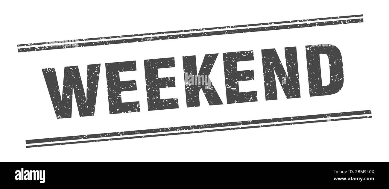 Weekend stamp label square hi-res stock photography and images - Alamy