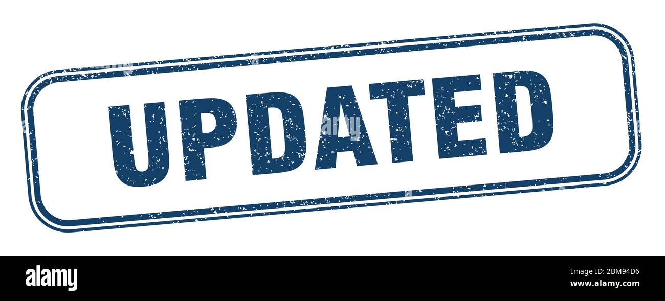 updated stamp. updated square grunge sign. label Stock Vector Image ...