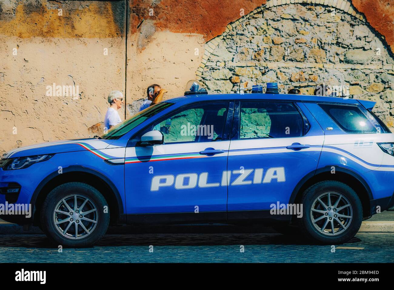 Rome Italy September 29, 2019 View of a National police car parked in ...