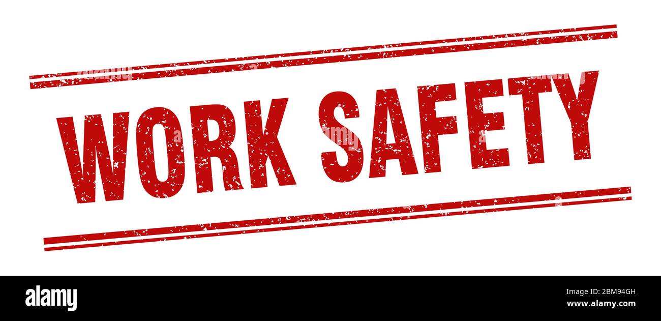 work safety stamp. work safety label. square grunge sign Stock Vector ...