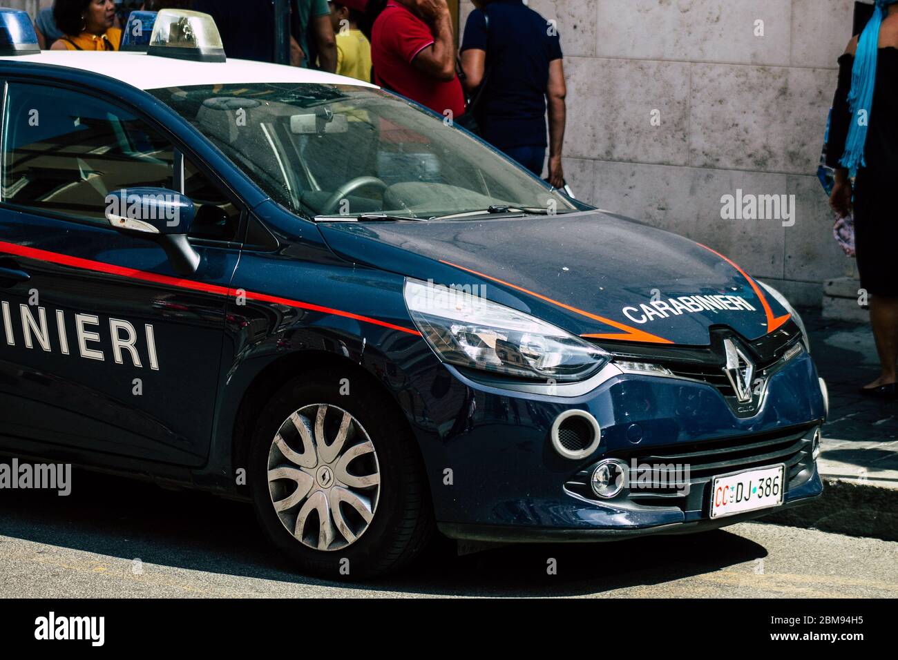 Rome Italy September 15, 2019 View of a Italian police car driving ...
