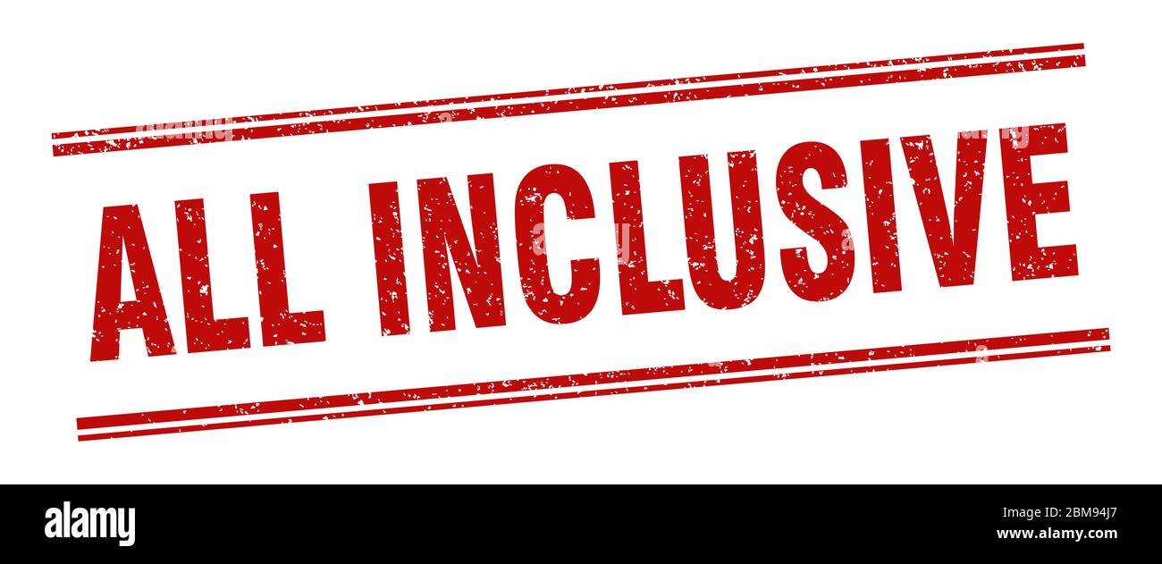 all inclusive stamp. all inclusive label. square grunge sign Stock ...