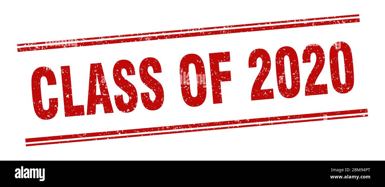 class of 2020 stamp. class of 2020 label. square grunge sign Stock ...