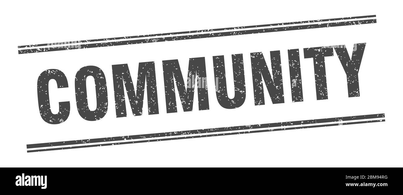 community stamp. community label. square grunge sign Stock Vector Image ...