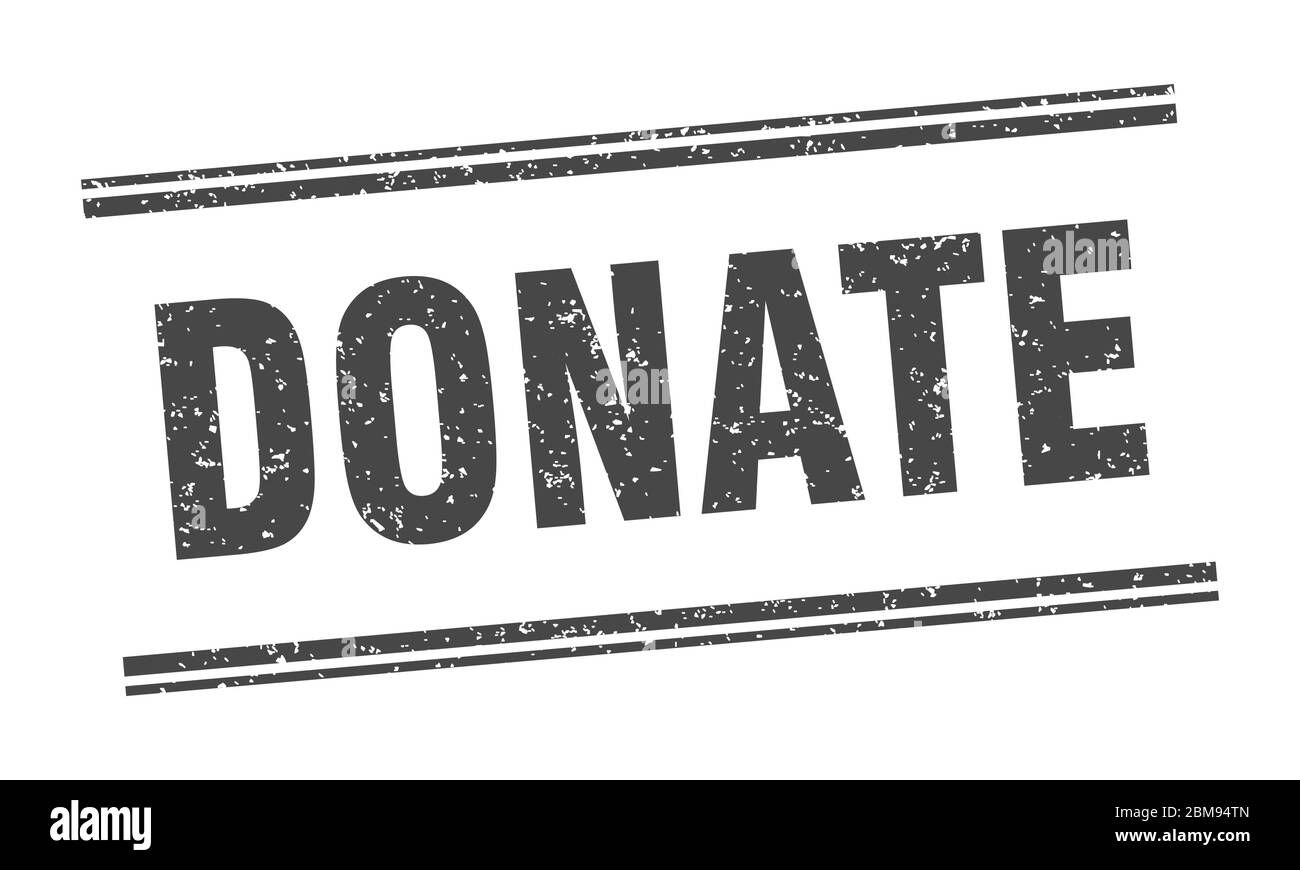donate stamp. donate label. square grunge sign Stock Vector Image & Art ...
