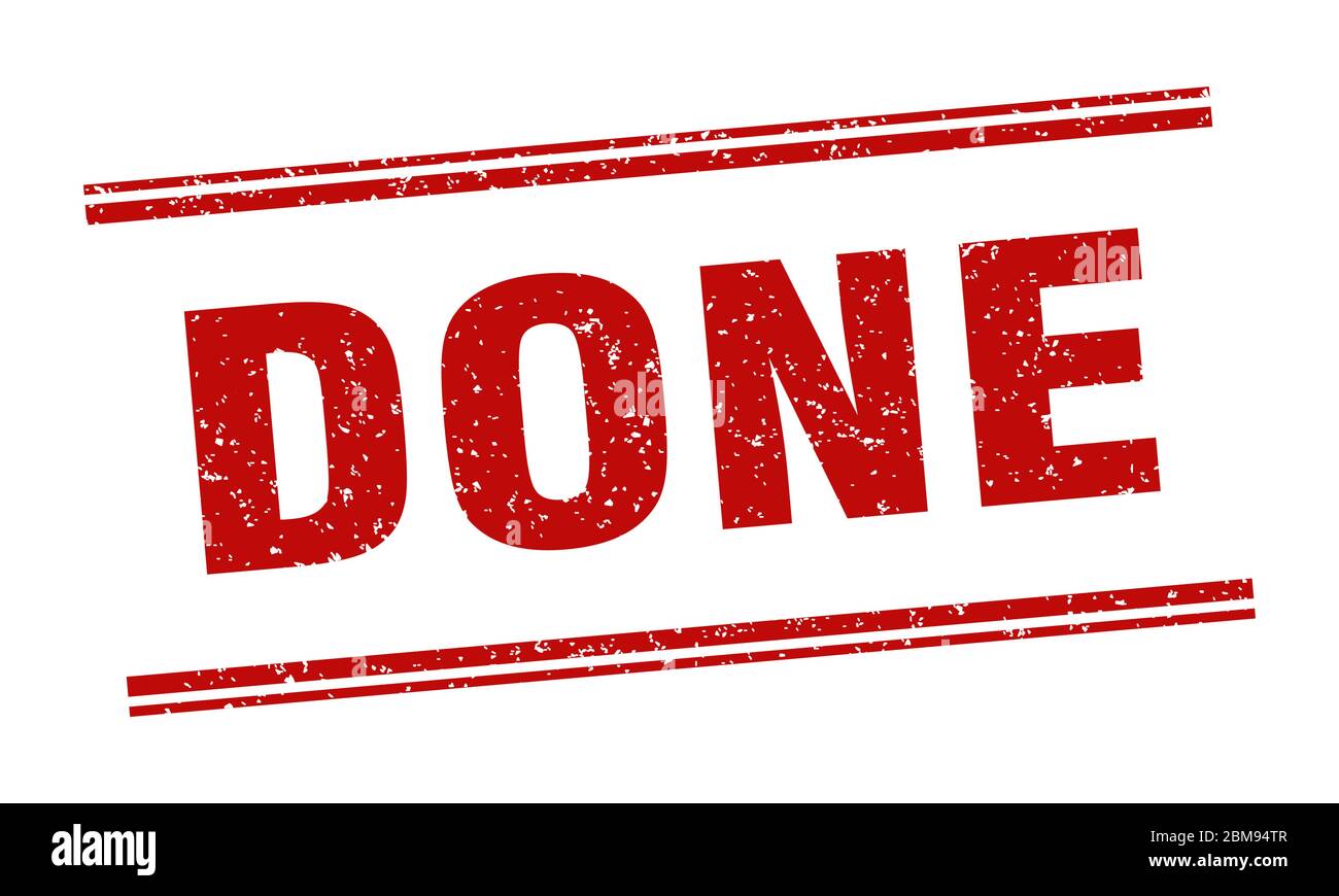 done stamp. done label. square grunge sign Stock Vector Image & Art - Alamy