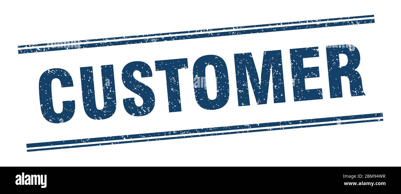 customer stamp. customer label. square grunge sign Stock Vector Image & Art - Alamy
