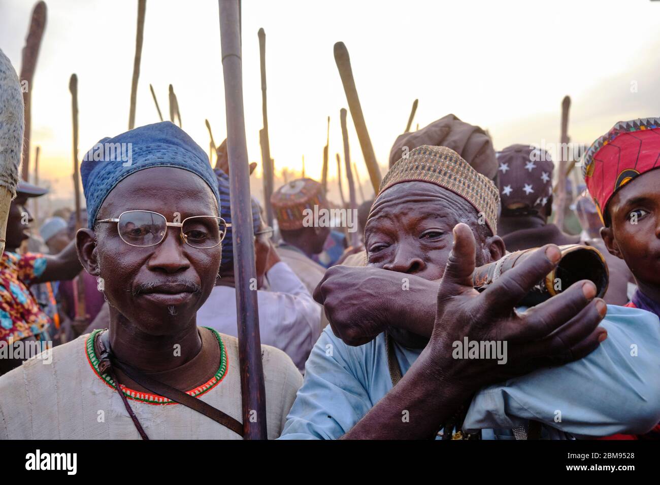 Sharo spectators celebrating the festival. Sharo is a Fulani festival ...
