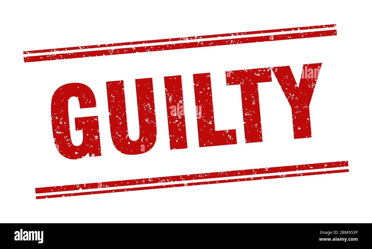guilty stamp. guilty label. square grunge sign Stock Vector Image & Art ...