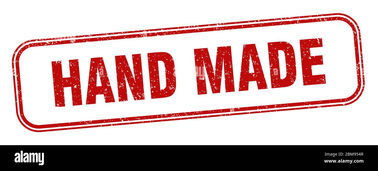 hand made stamp. hand made square grunge sign. label Stock Vector Image ...