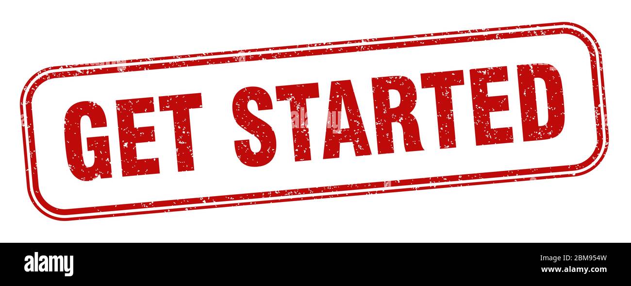get started stamp. get started square grunge sign. label Stock Vector ...