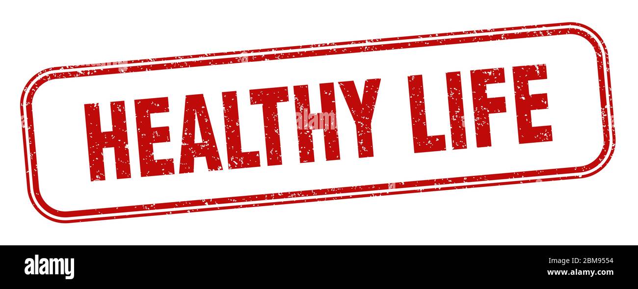 healthy life stamp. healthy life square grunge sign. label Stock Vector ...