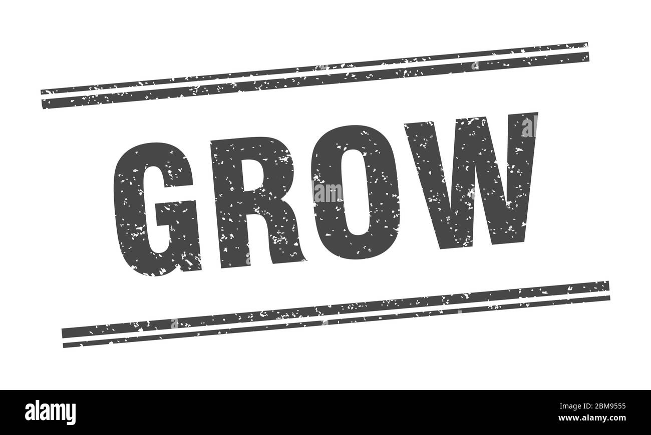grow stamp. grow label. square grunge sign Stock Vector Image & Art - Alamy