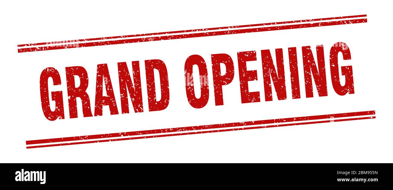 grand opening stamp. grand opening label. square grunge sign Stock ...