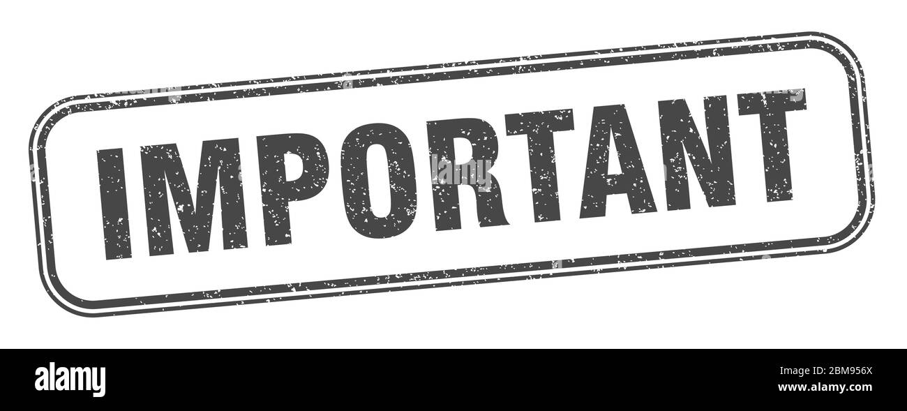 important stamp. important square grunge sign. label Stock Vector Image ...