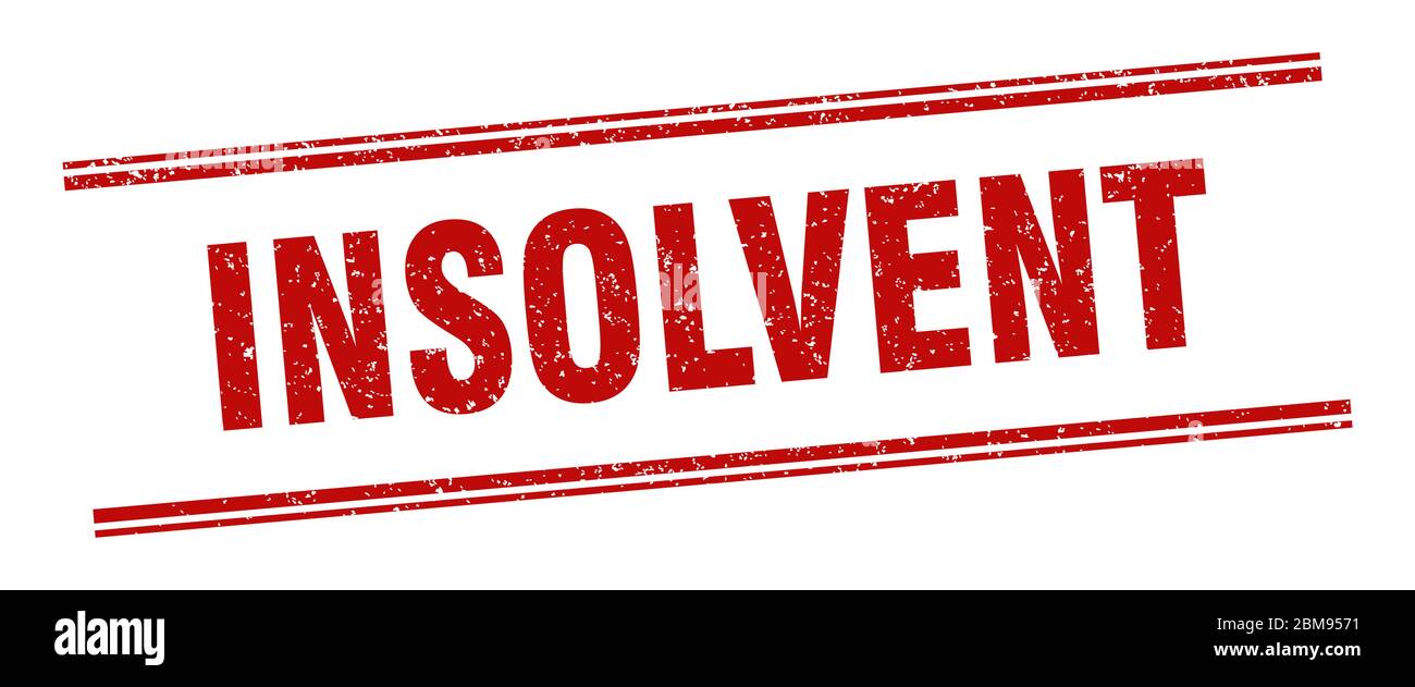 insolvent stamp. insolvent label. square grunge sign Stock Vector Image ...
