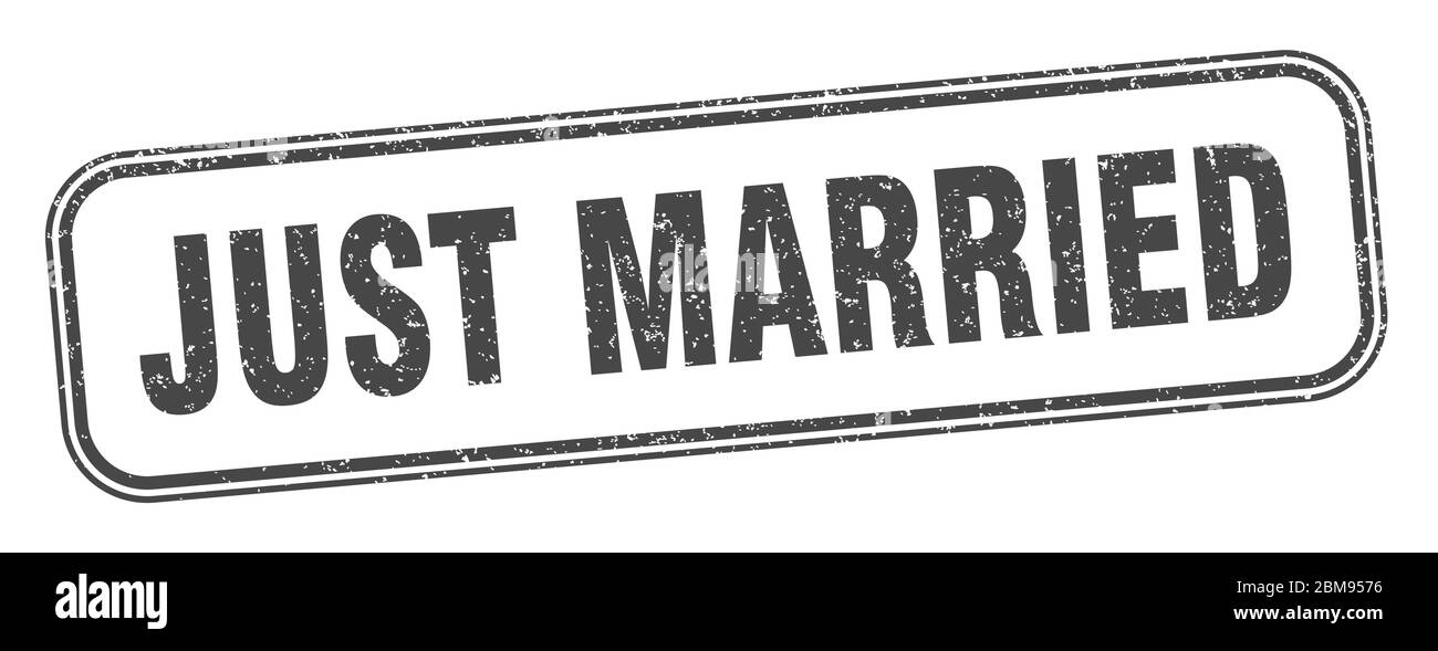 just married stamp. just married square grunge sign. label Stock Vector ...