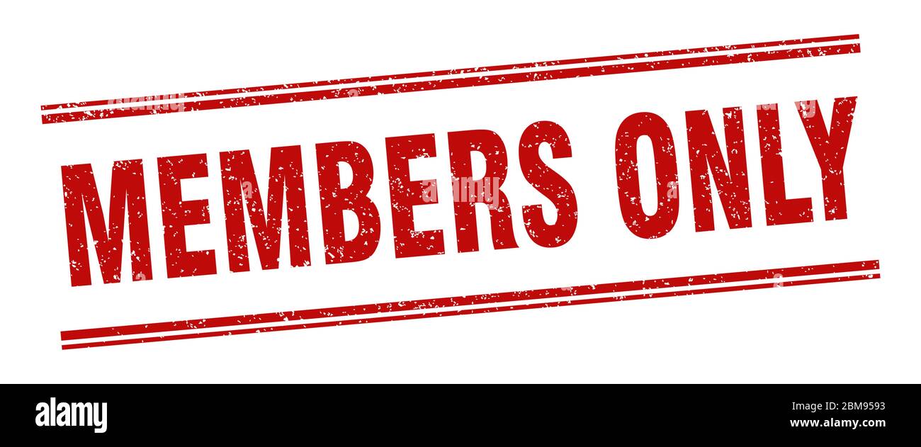 Members only square stamp hi-res stock photography and images - Alamy