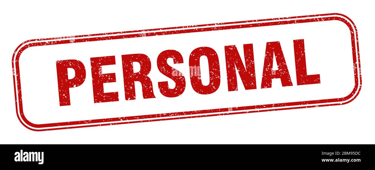 personal stamp. personal square grunge sign. label Stock Vector Image ...