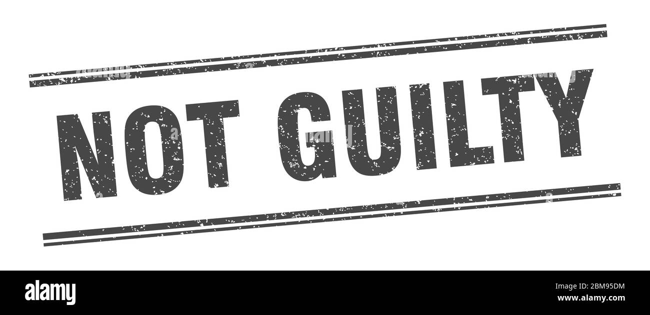not guilty stamp. not guilty label. square grunge sign Stock Vector ...