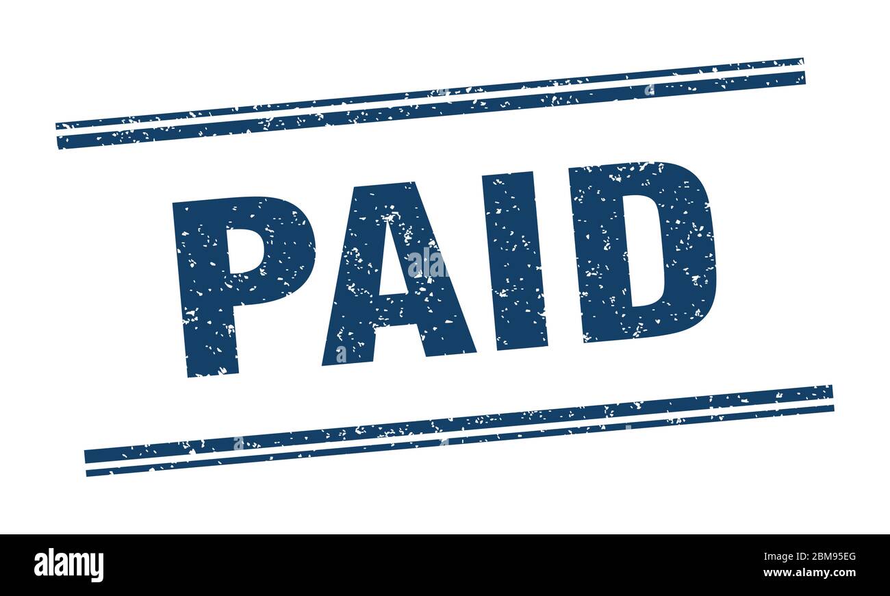 paid stamp. paid label. square grunge sign Stock Vector Image & Art - Alamy