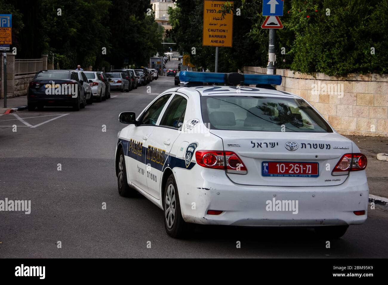 Jerusalem Israel May 04, 2018 View of the police force in the streets ...
