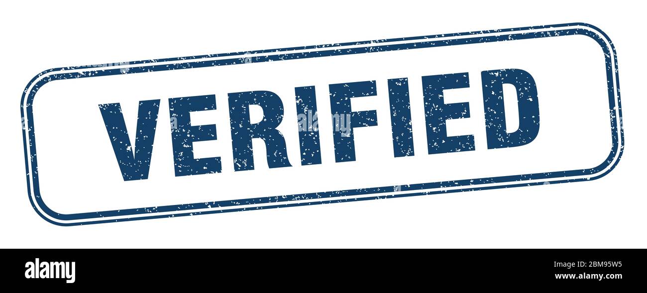 Verified stamp label square Stock Vector Images - Alamy