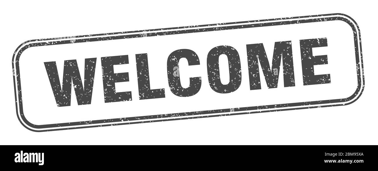 welcome stamp. welcome square grunge sign. label Stock Vector Image ...