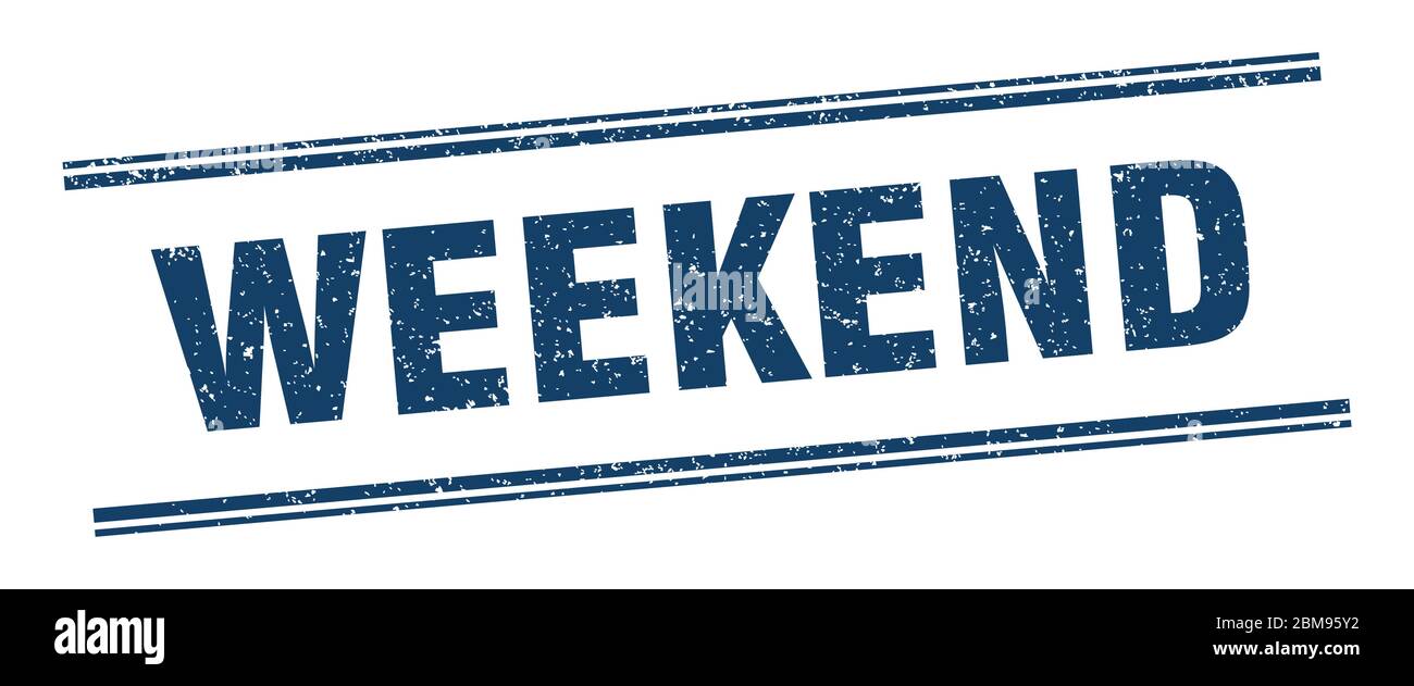 Weekend stamp label square hi-res stock photography and images - Alamy