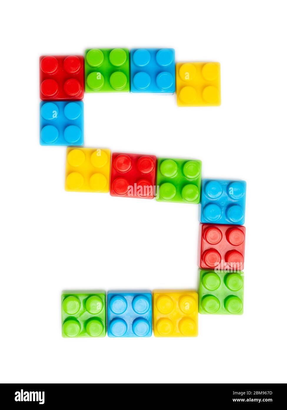Letter S of the English alphabet from multi-colored children's plastic ...