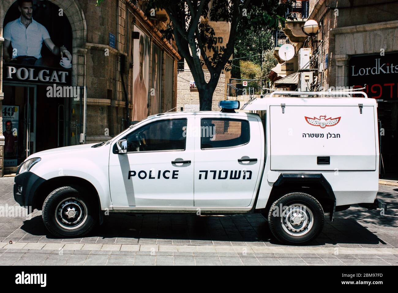 Jerusalem israel June 08, 2018 View of Israeli police car in Jaffa ...