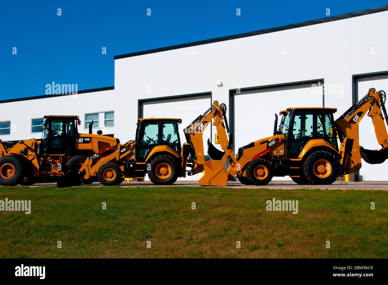 Charlottetown, Canada - August 9, 2016: Models of CAT brand backhoe ...