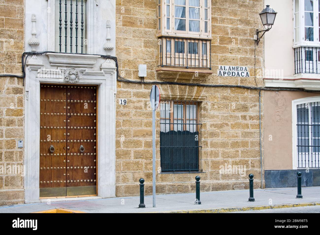 Building on Alameda Apodaca Street, Cadiz, Andalusia, Spain, Europe ...