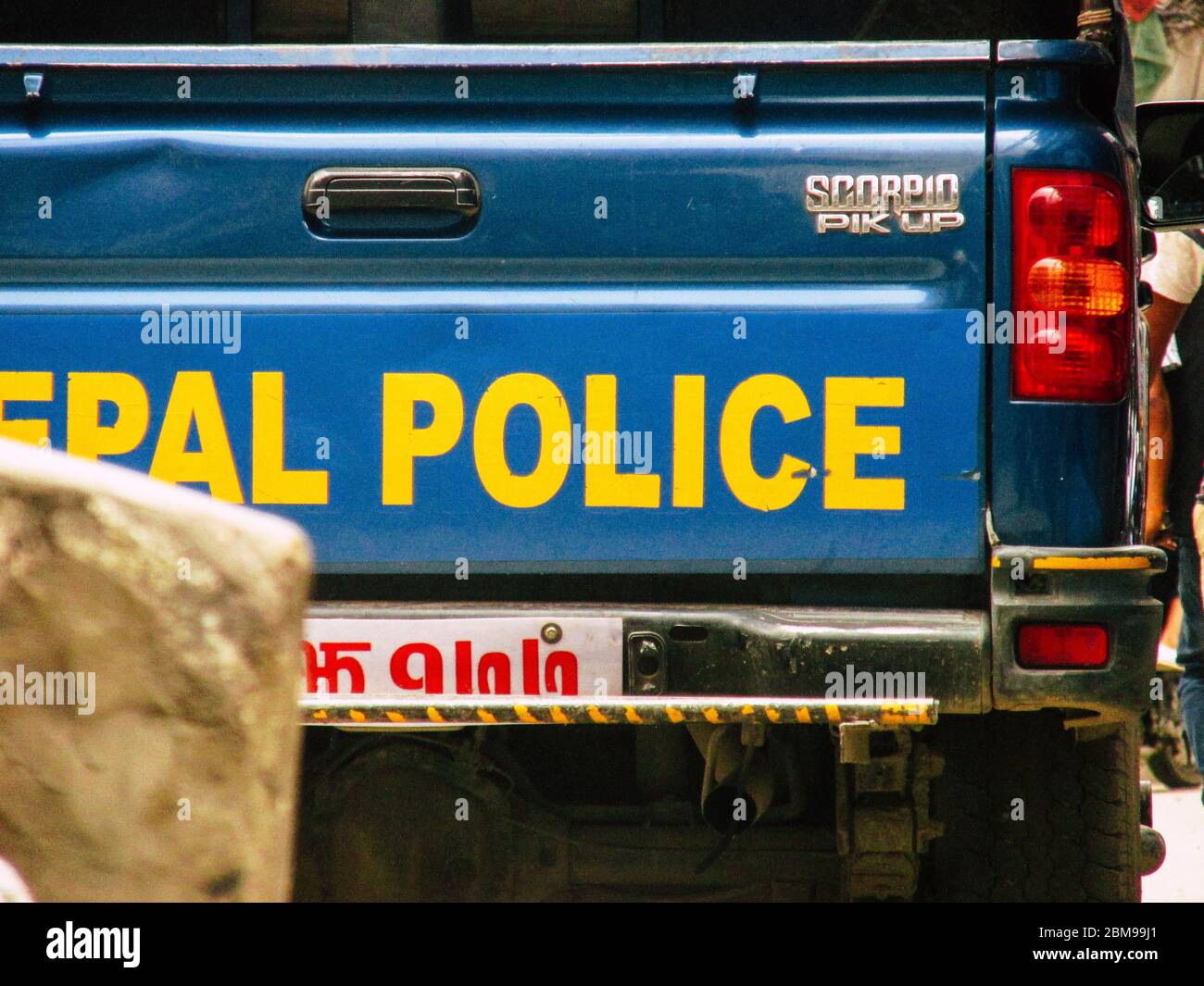 Kathmandu Nepal May 10, 2019 View of a Nepali police car parked at ...