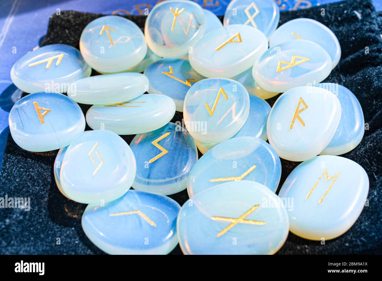 Natural tumbled stones rune set hi-res stock photography and images - Alamy