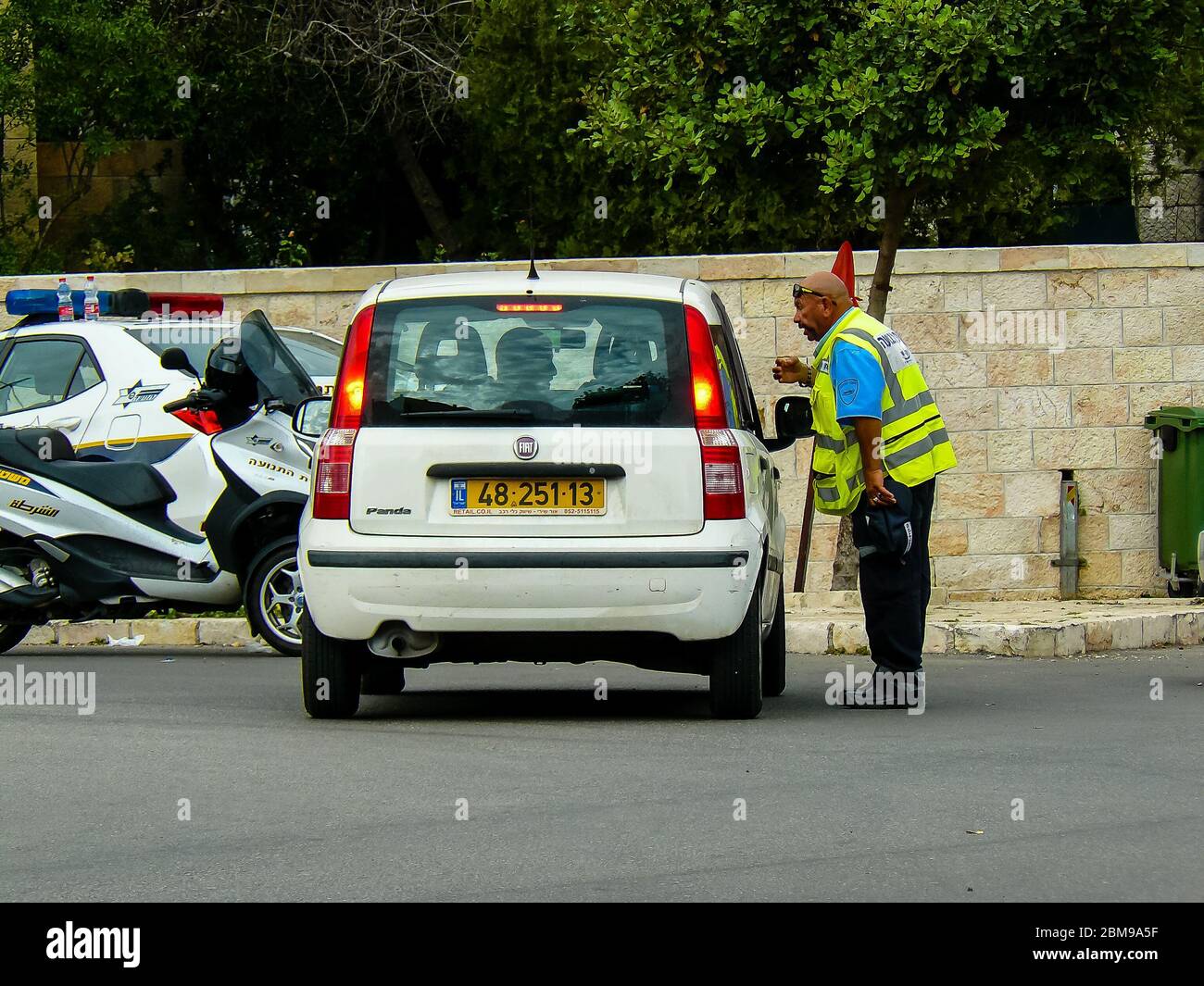 Jerusalem Israel May 04, 2018 View of the police force in the streets ...