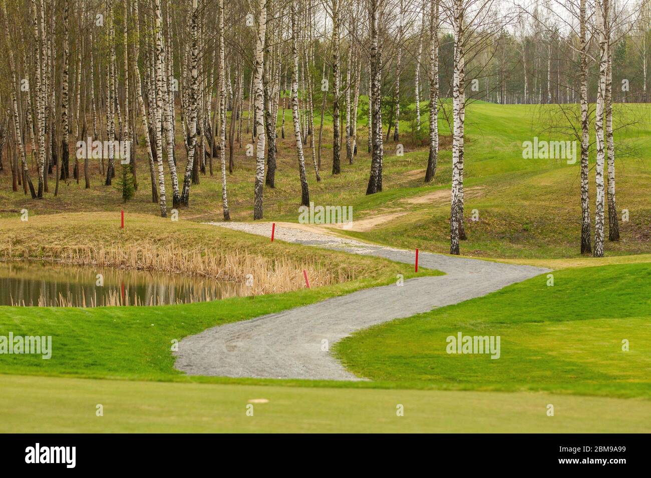 Golf course panoramas and infrastructure Stock Photo - Alamy