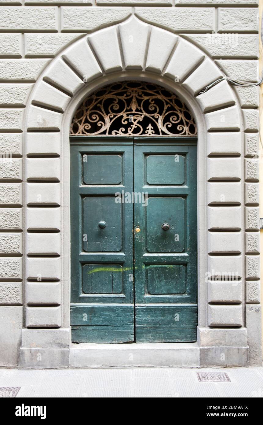 beautiful door of historic building important for the history, art and ...