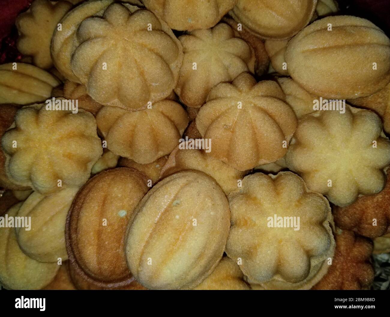 Bahulu, a traditional Malaysian snack made from flour and eggs Stock ...