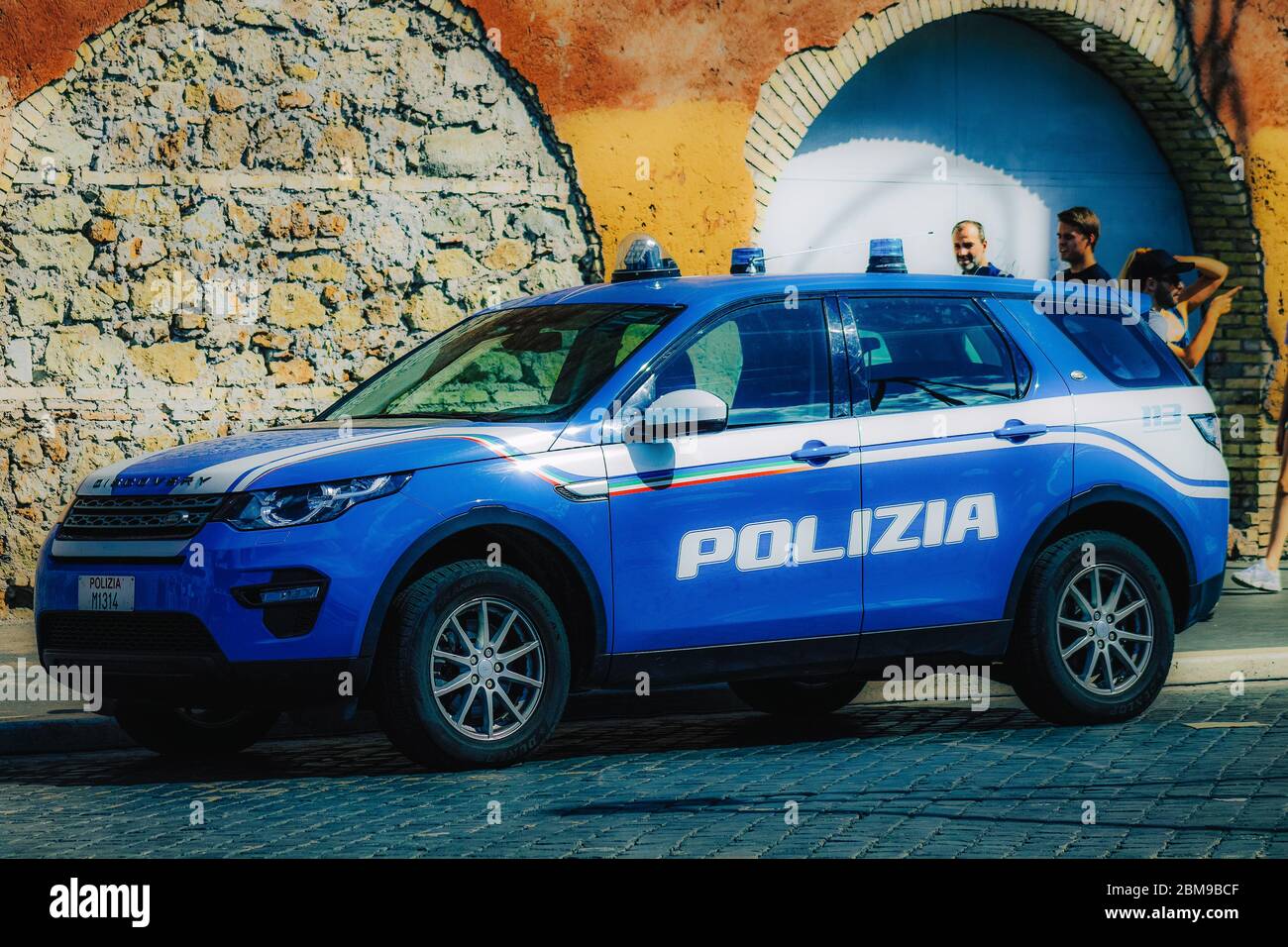 Rome Italy September 29, 2019 View of a National police car parked in ...